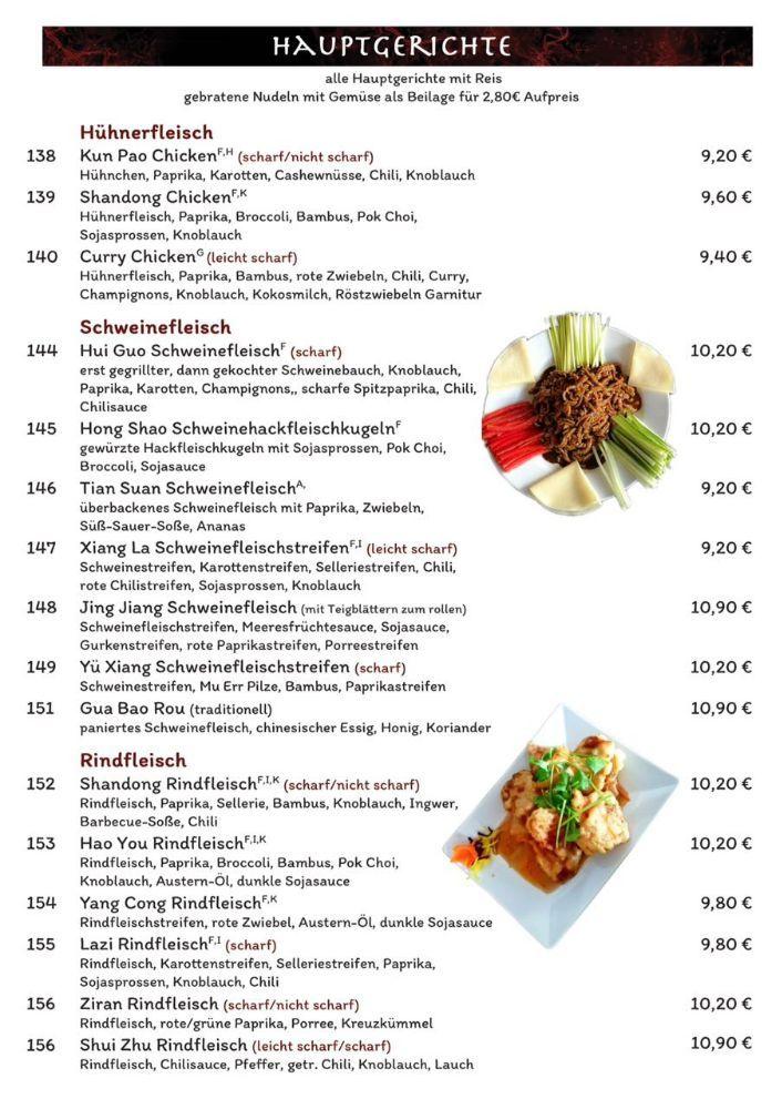 Speisekarte von Shan Dong - China Restaurant, Bar, Kassel, Lutherstraße 1