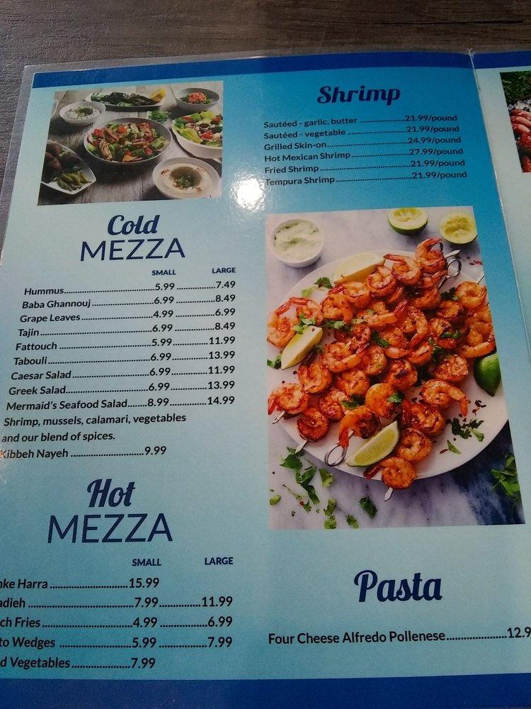 Menu at Mermaid's Seafood Restaurant, Ottawa
