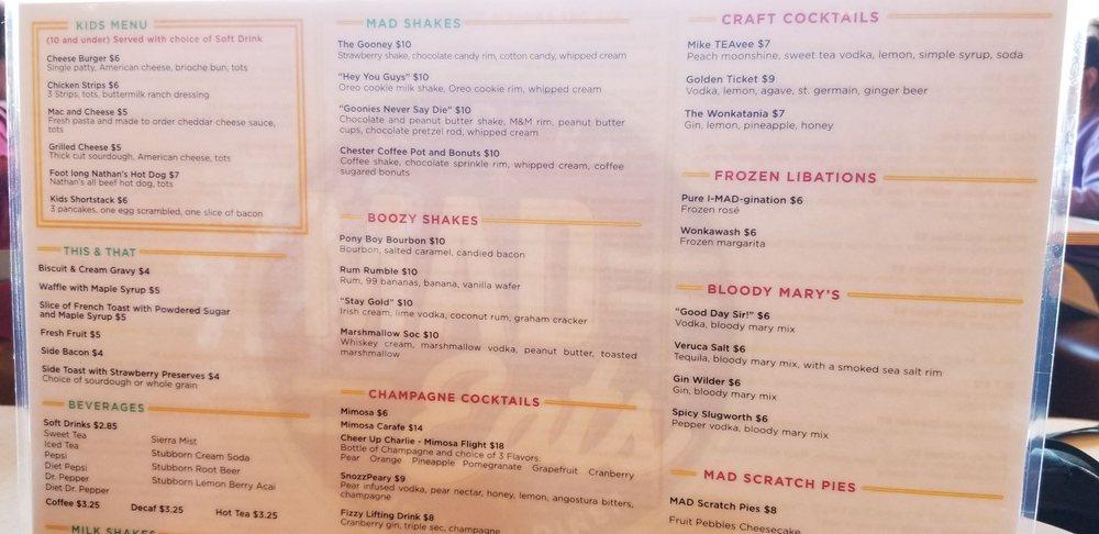 Menu at MAD Eats pub & bar, Owasso
