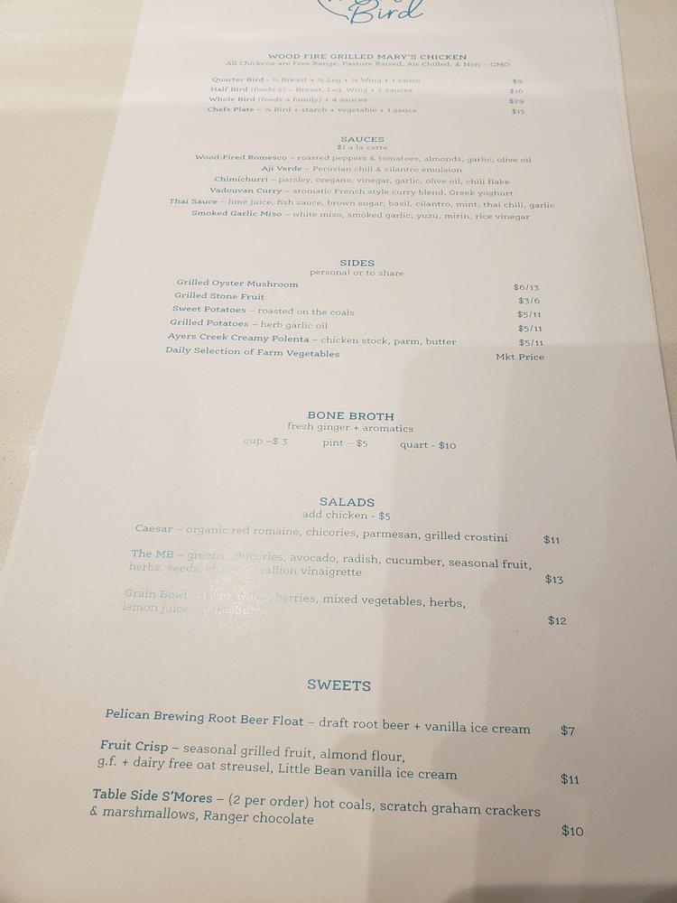 Menu at Mama Bird pub & bar, Portland