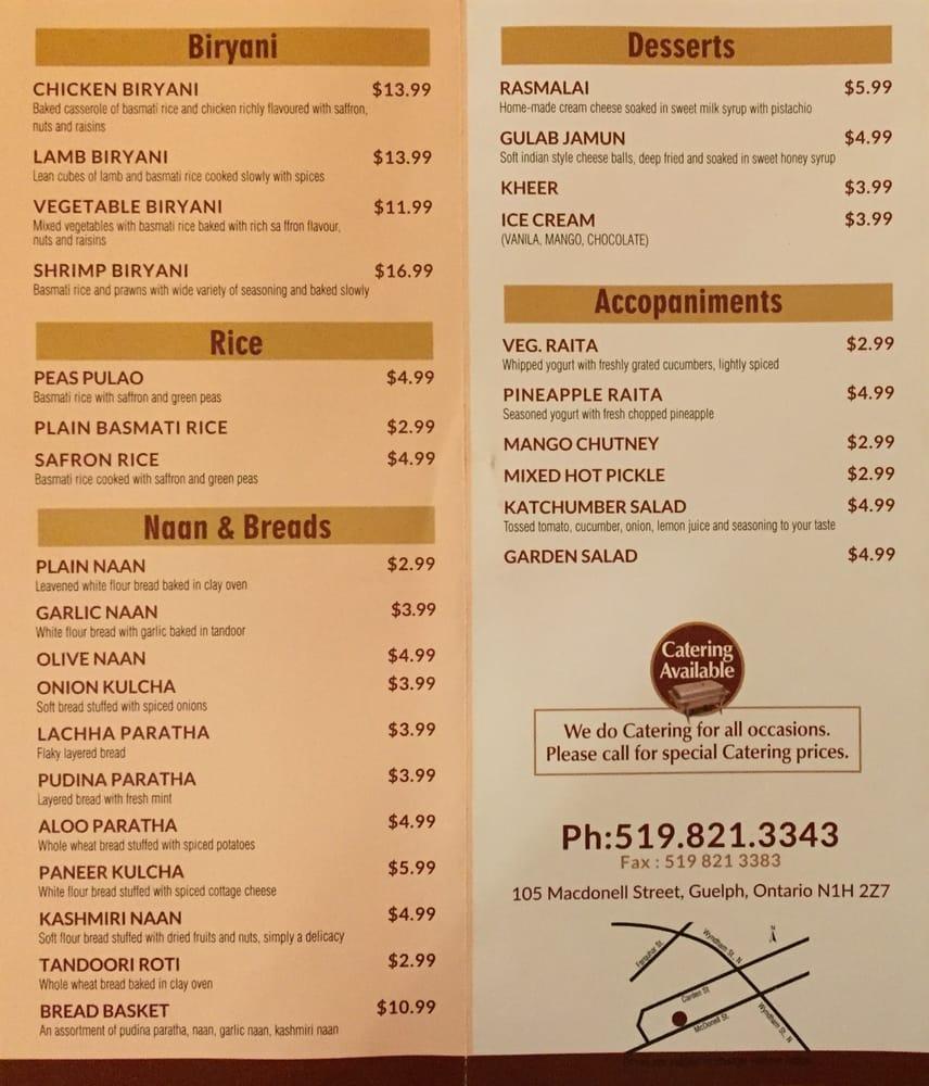 Menu at BOMBAY KITCHEN FINE INDIAN & HAKKA CHINESE CUISINE restaurant ...