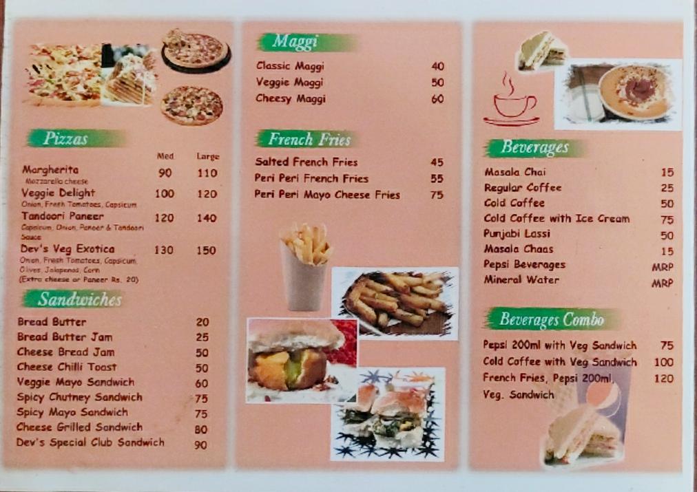 Menu at Dev's Kitchen, Ahmedabad