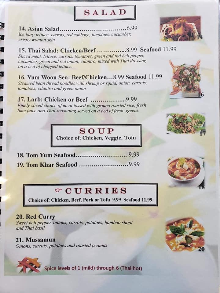 Menu at Asian Cafe, Fort Smith