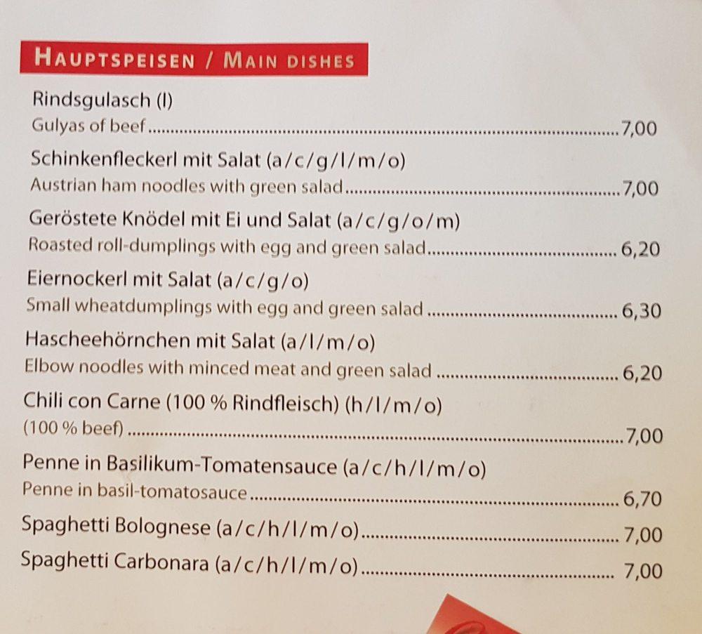 Speisekarte von Café Raimann cafe, Wien, Schönbrunner Str. 285