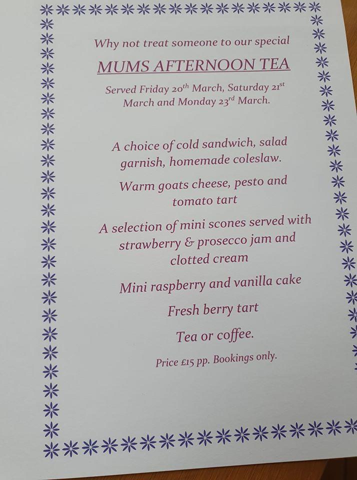 Menu at Daisy Tea Rooms cafe, Scarborough