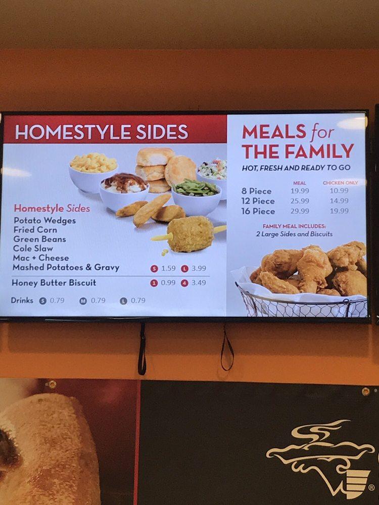 Menu at Chester's Chicken restaurant, Bargersville