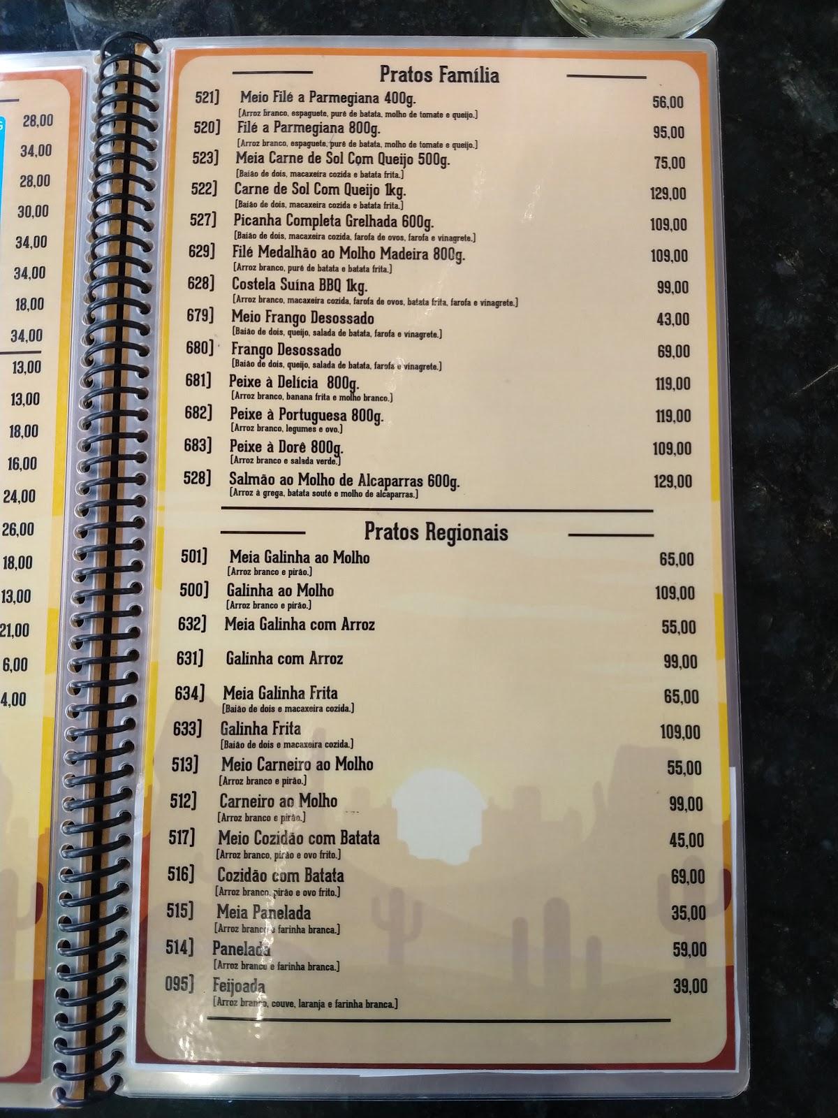 Menu em Coyote Restaurante, Teresina