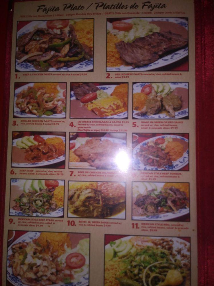 Carta de El TEJAS MEXICAN RESTAURANT, Haltom City