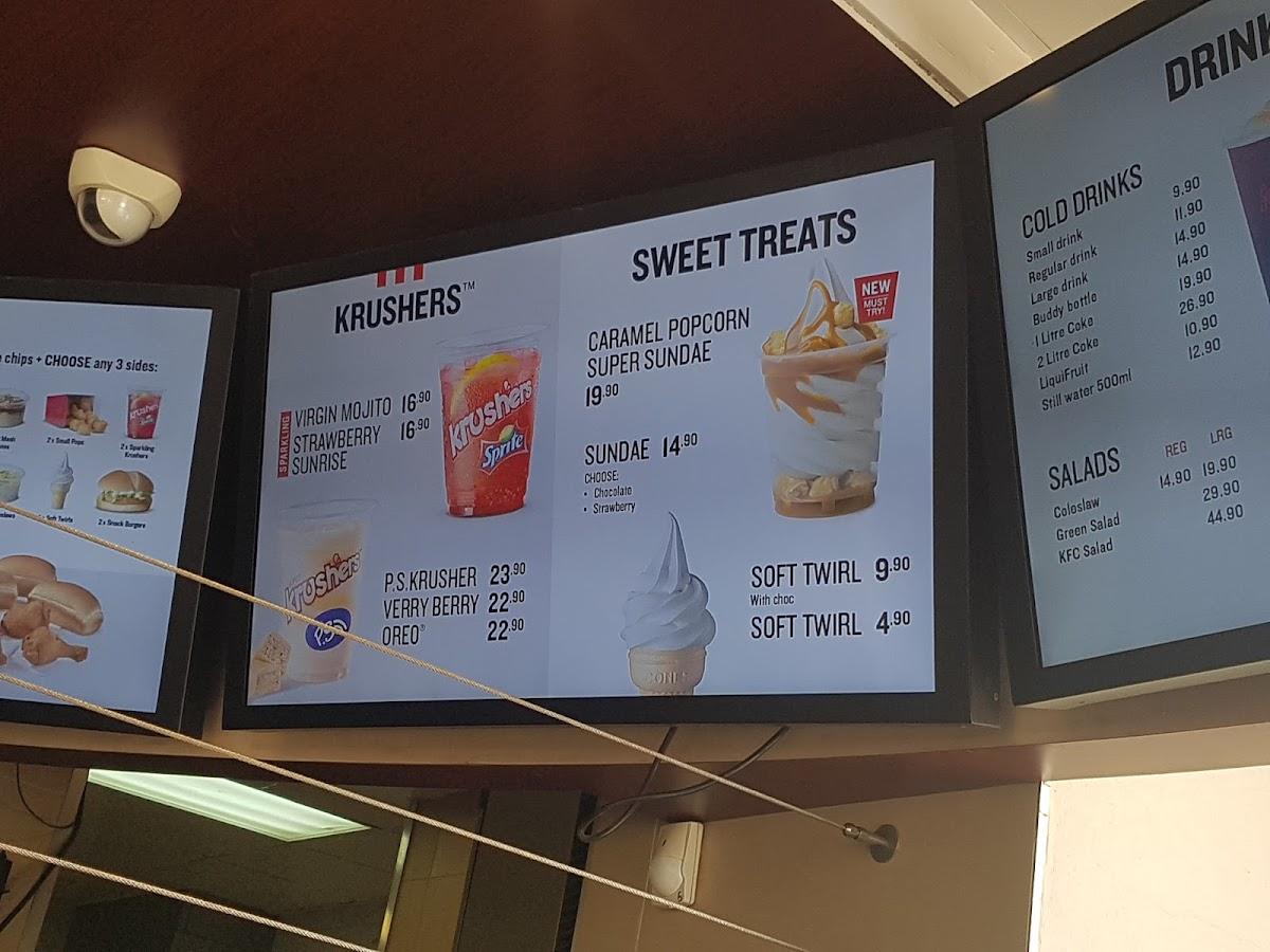 Speisekarte von KFC Northmead restaurant, Benoni, Cnr Pretoria Rd