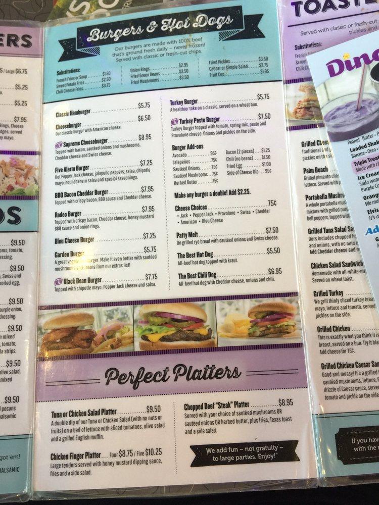 Menu at The Purple Cow Restaurant, Hot Springs