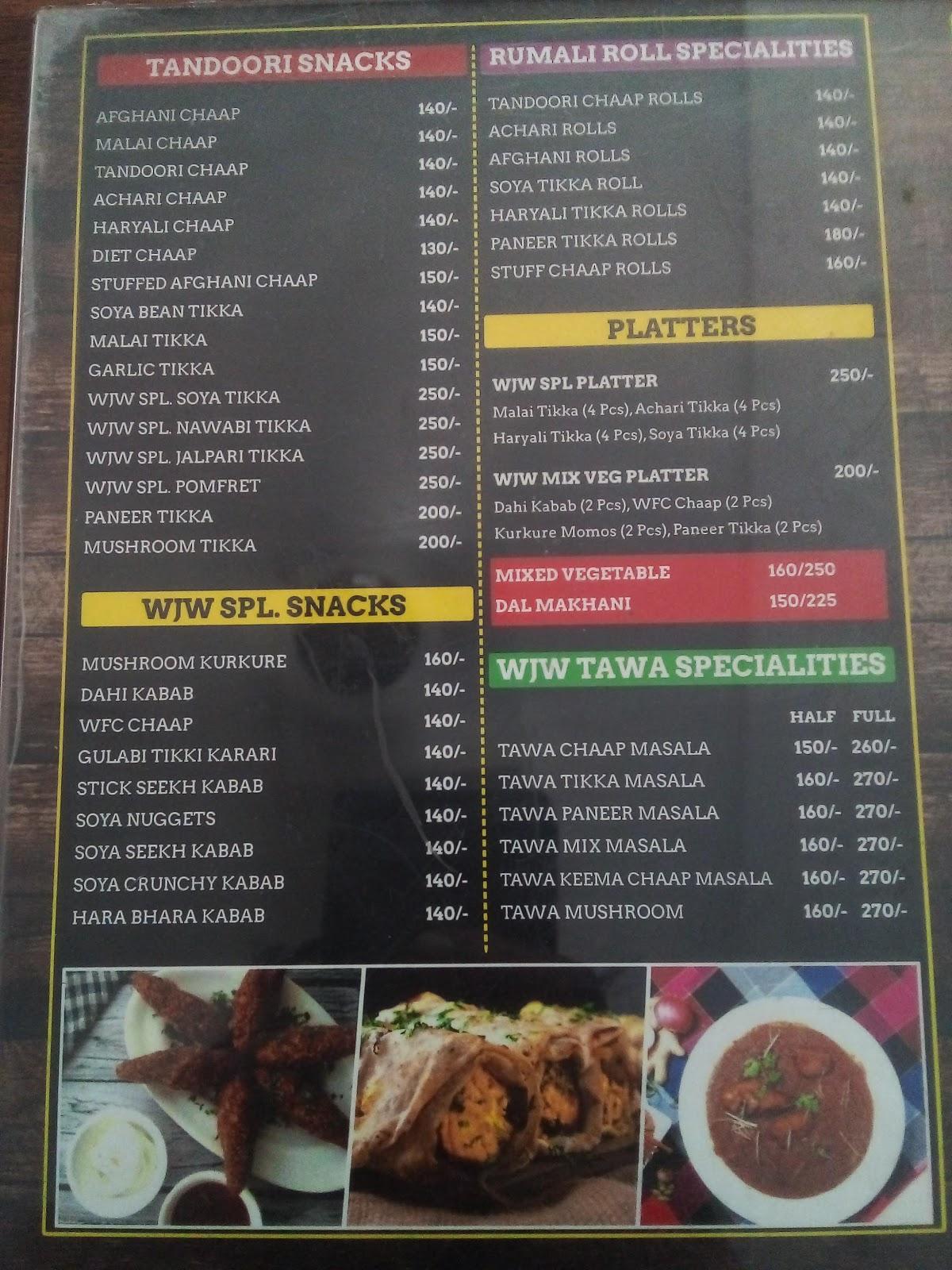 Menu at Wah Ji Wah, Gurugram, Toll Plaza