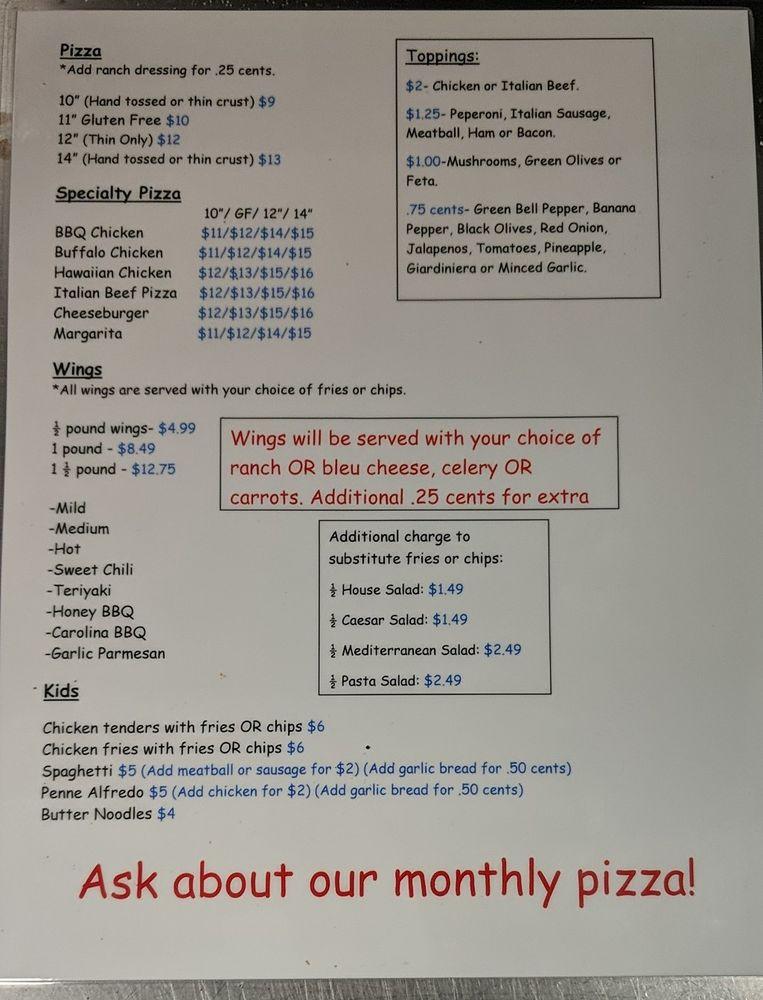 Menu at Bluegrass Bar & Grill, Hendersonville
