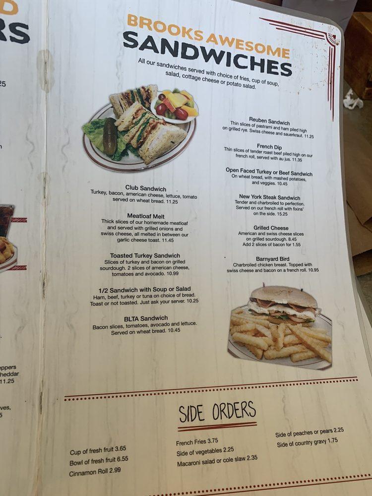 Menu at Brooks Ranch restaurant, Atwater