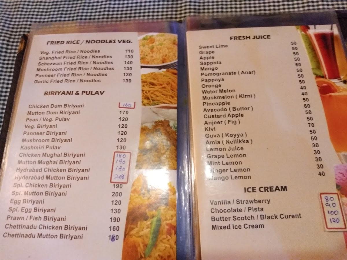 Menu at Kerala Kitchen, Chennai, 6-5