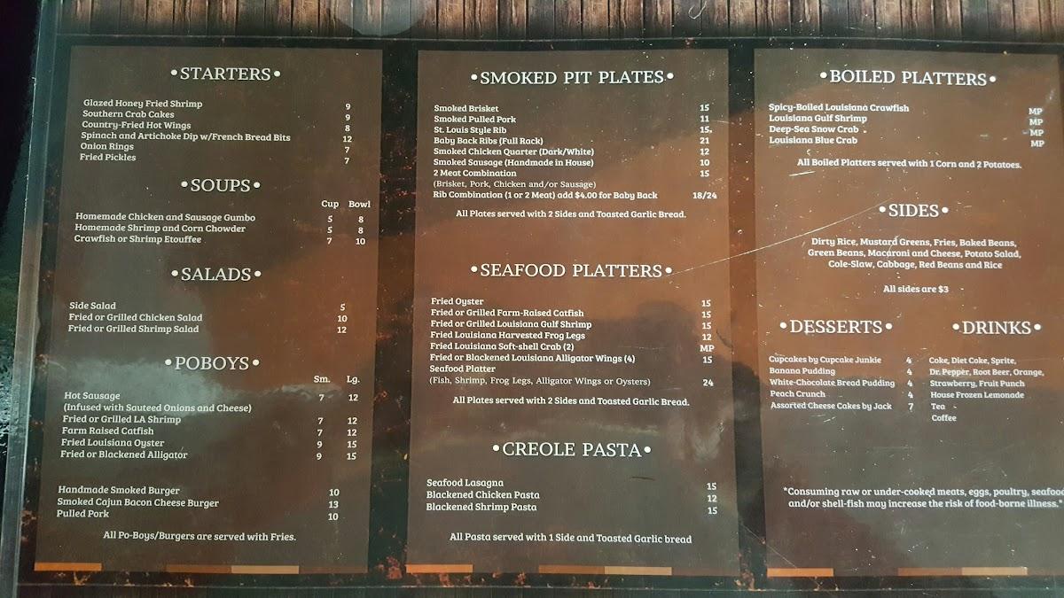 Menu at Pit-N-Peel BBQ and Seafood, Baton Rouge
