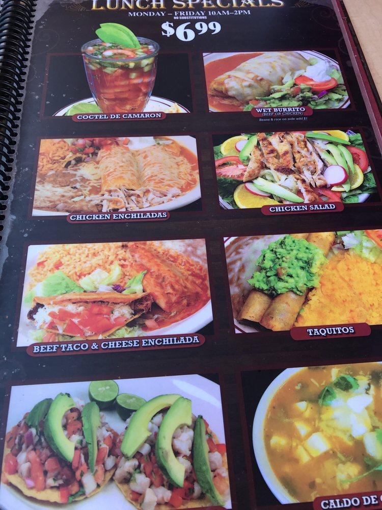 Menu at Taco Giro Mexican Grill restaurant, Sierra Vista