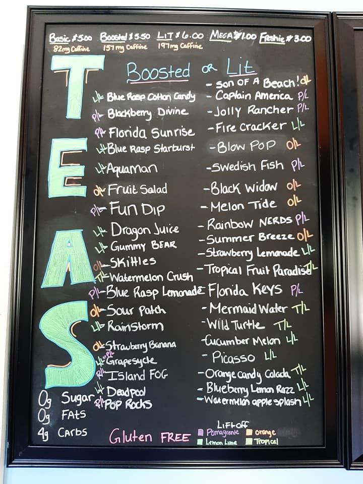 Menu at PoWer DriVen Nutrition pub & bar, Rumford