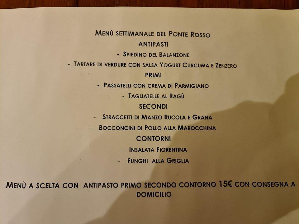 Menu da Trattoria Ponte Rosso San Giorgio di Piano ristorante, San ...