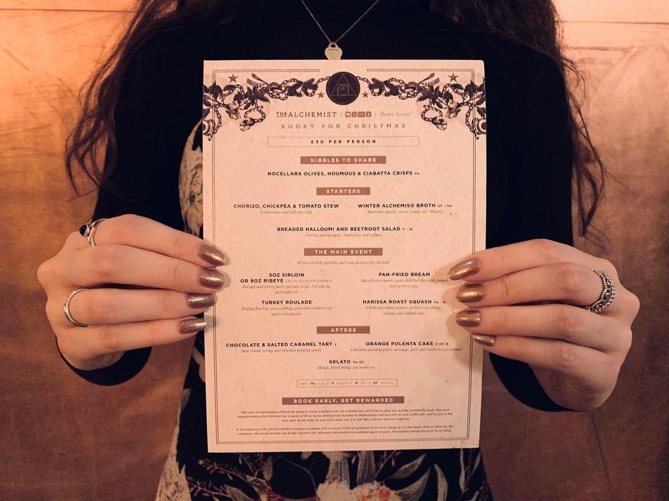 Menu at The Alchemist Newcastle pub & bar, Newcastle upon Tyne