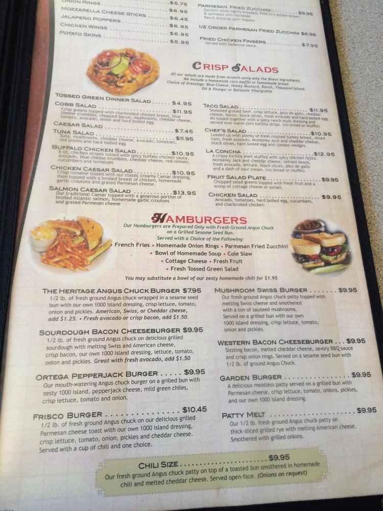 Menu at Heritage Family Pantry restaurant, Lakewood, E Carson St