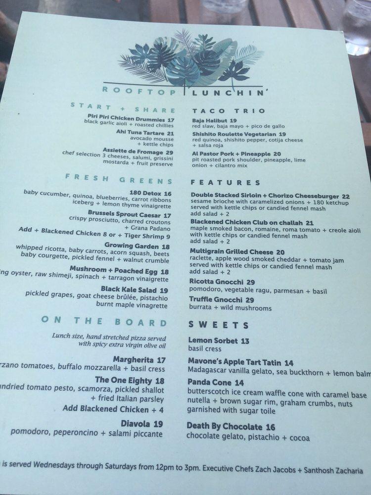 Menu at 360 The Restaurant at the CN Tower, Toronto