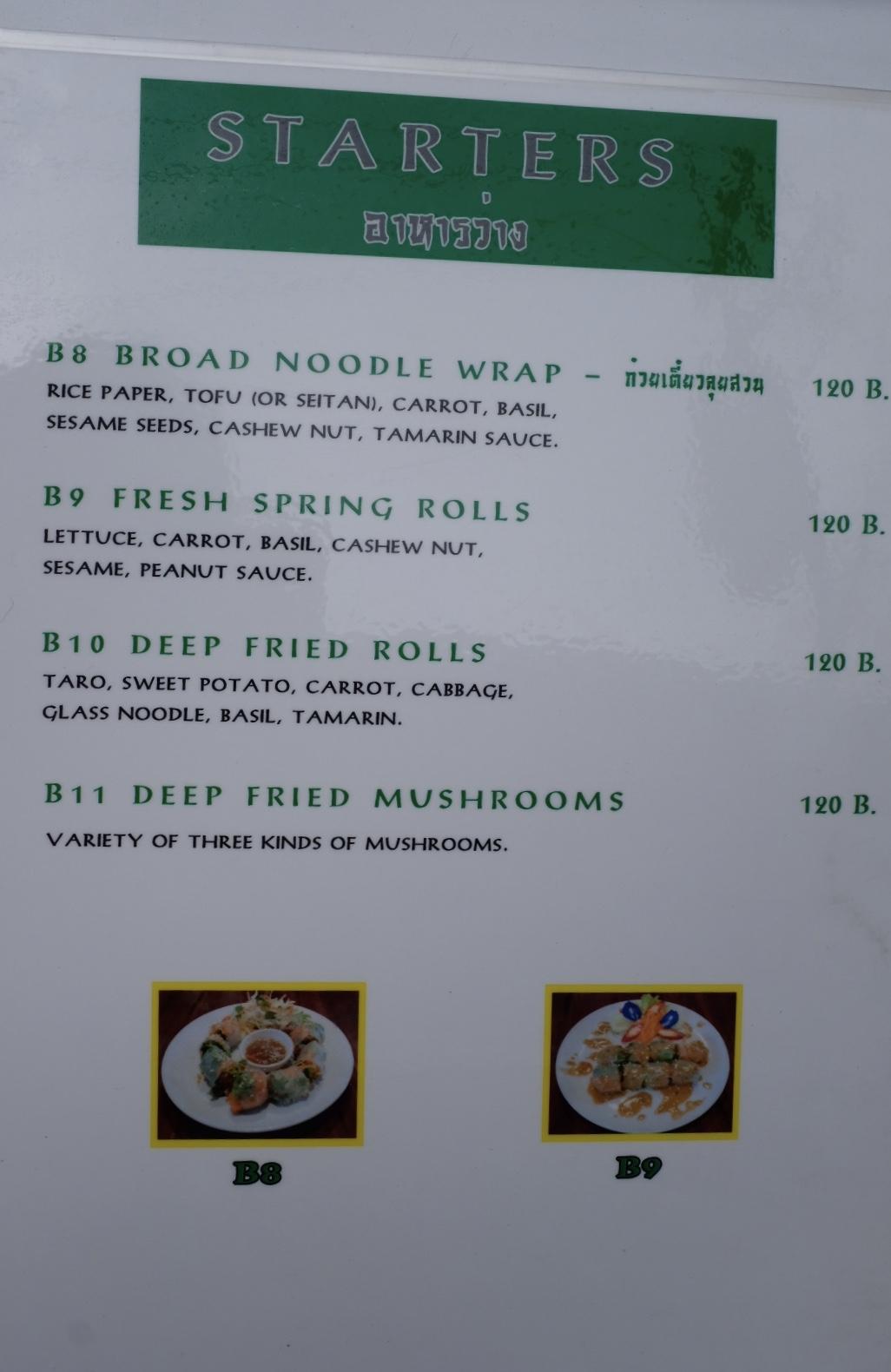 Menu at La Carotte Qui Rit restaurant, Ko Tao