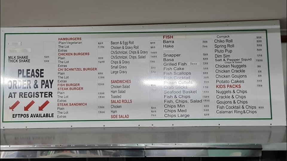 Menu at Wok In Hay Aussie & Thai Takeaway restaurant, Hay