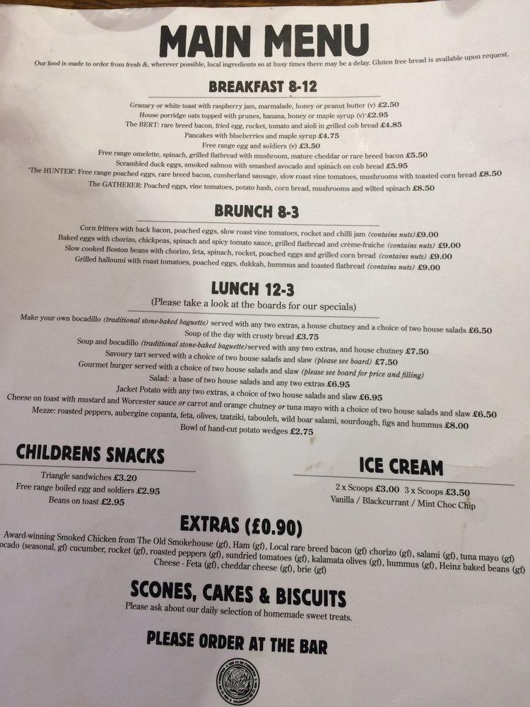Menu at Merienda cafe, Keswick, 10 Main St