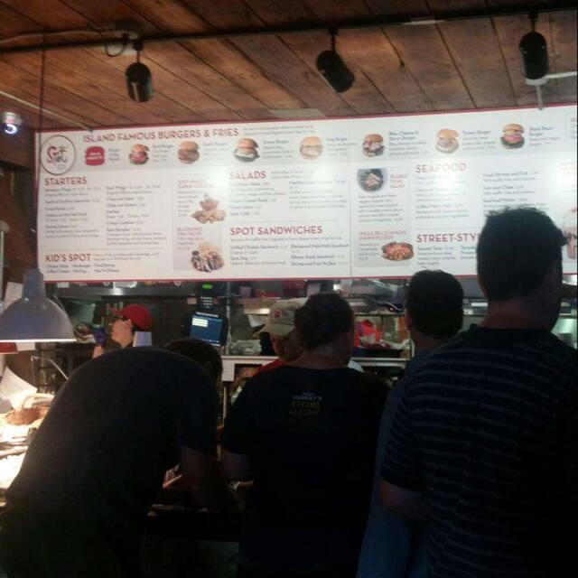 Menu at The Spot restaurant, Galveston