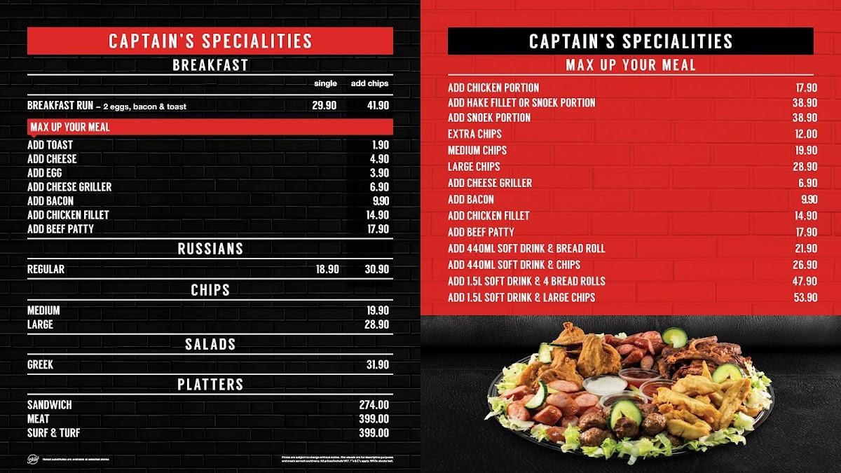 Menu at Chicken Castle Plus restaurant, Bloemfontein, 168 Oliver Tambo Rd