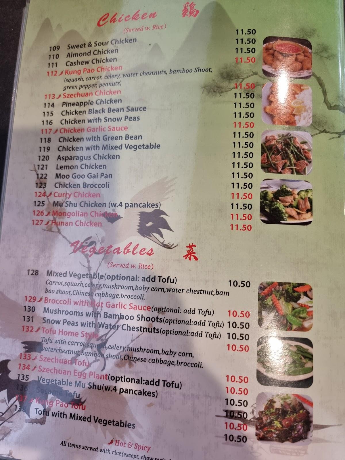 Menu at J J Chinese Cuisine restaurant, Silverthorne