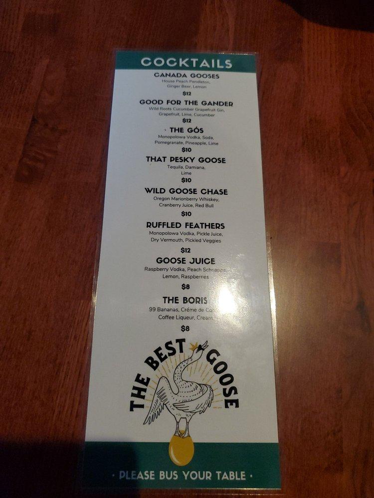 Menu at The Best Goose pub & bar, Salem