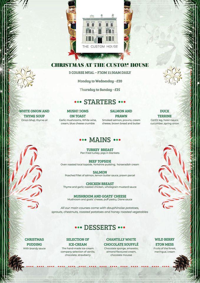 Menu at Custom House restaurant, Barrow-in-Furness