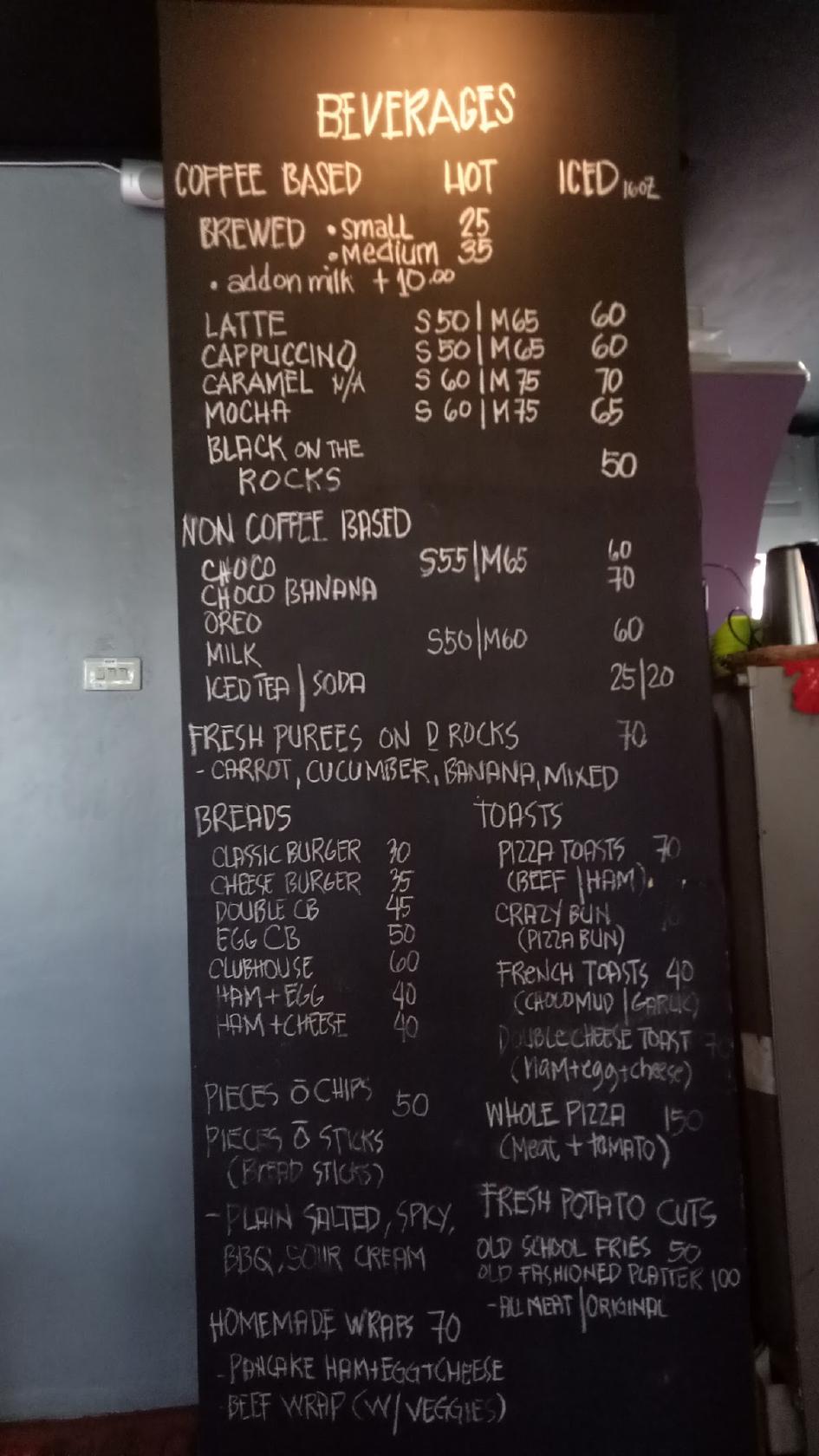 Menu at Artisan 1986 Bistro(JCAS Native Coffee), Calinog