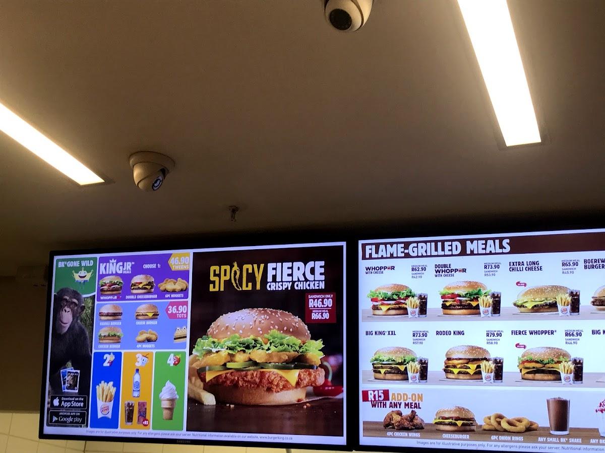 Menu at Burger King Pavilion (Halaal) restaurant, Westville, Pavilion ...