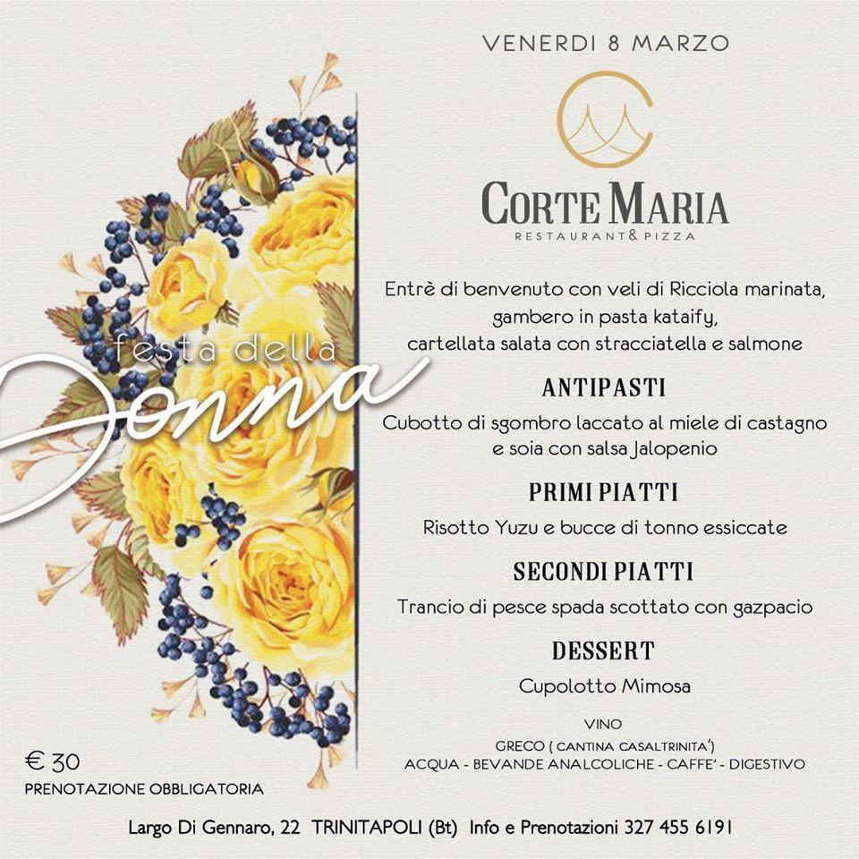 Menu da Corte Maria ristorante, Trinitapoli