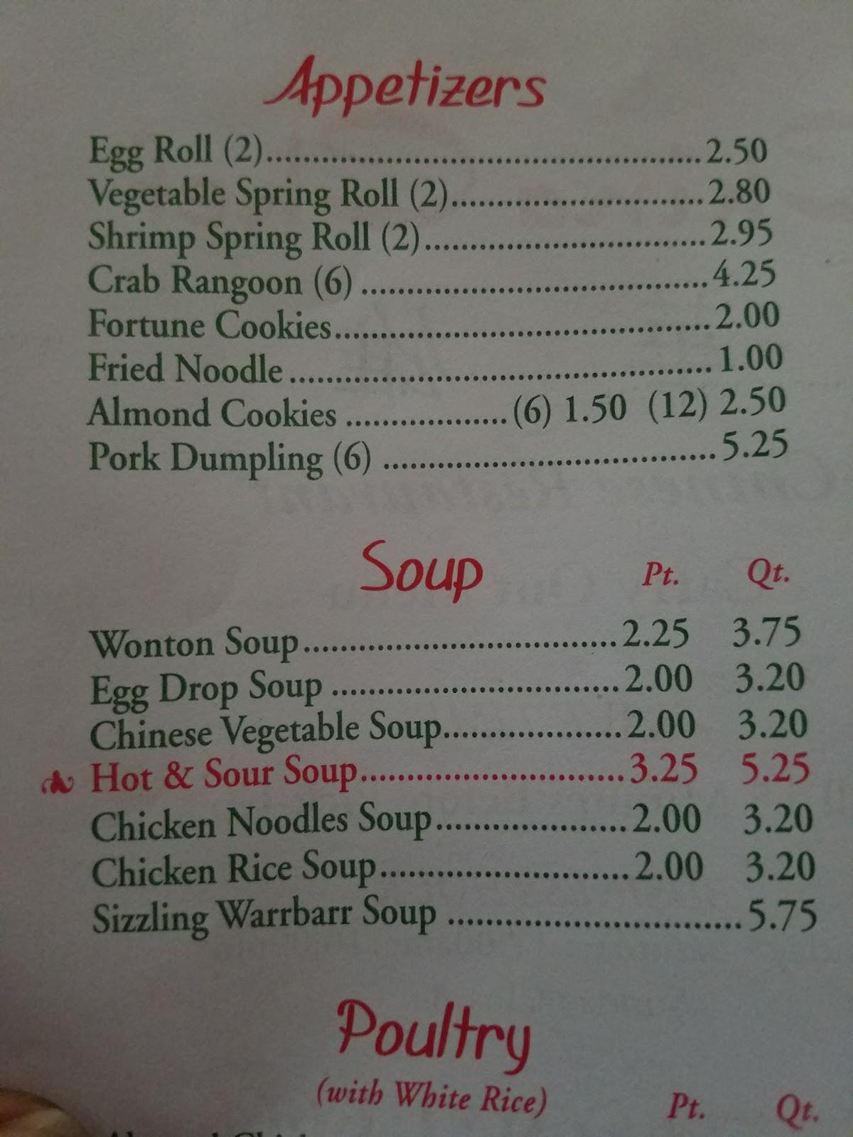 Menu at China Chef restaurant, Romulus, Wayne Rd