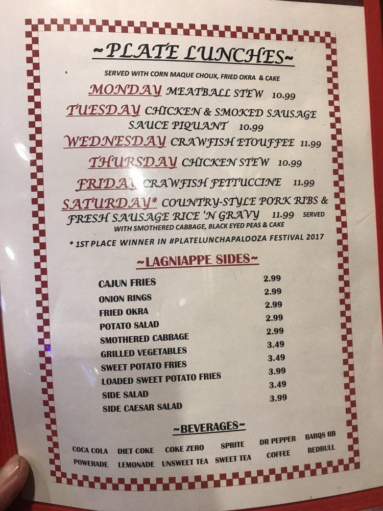 Menu at The Cajun Table restaurant, Lafayette, Ambassador Caffery Pkwy ...