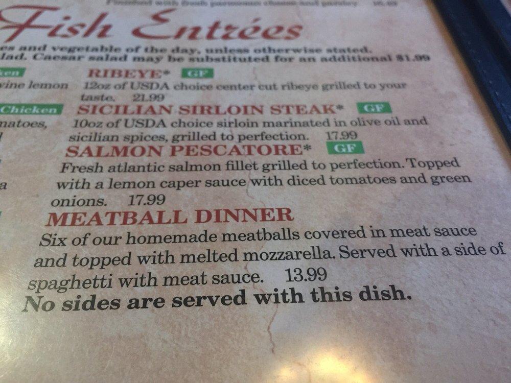 Menu at Monelli's Italian Grill & Sports Bar, Portage