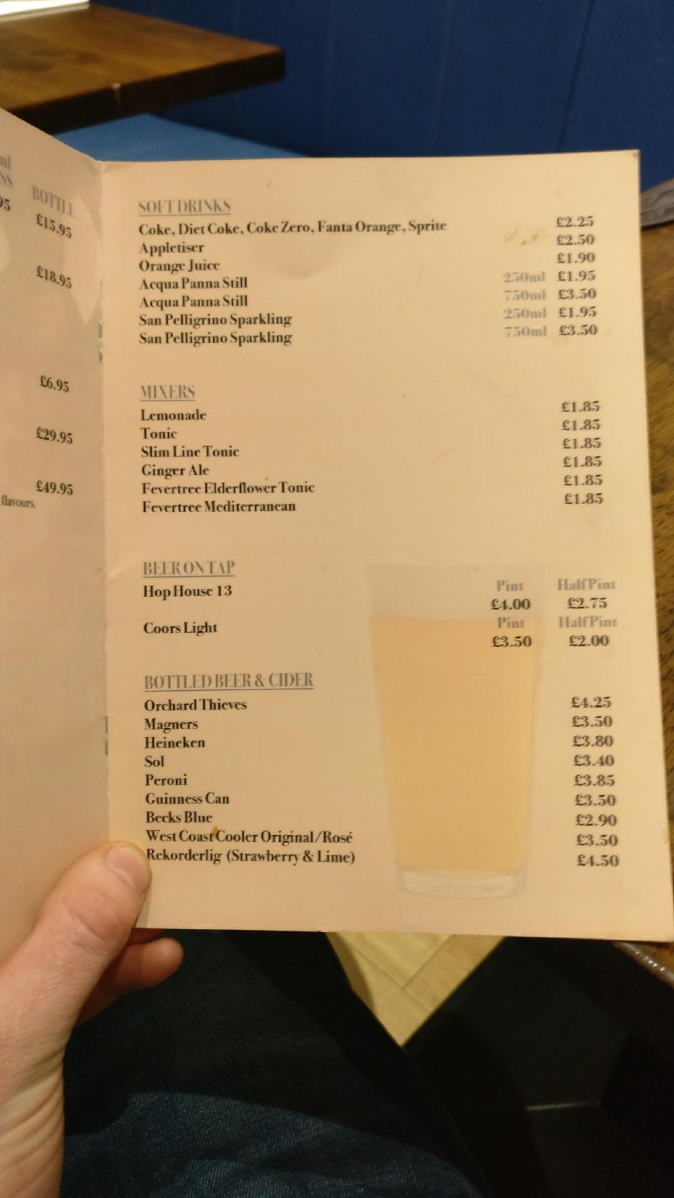 Menu at Dawsons Restaurant, Castledawson