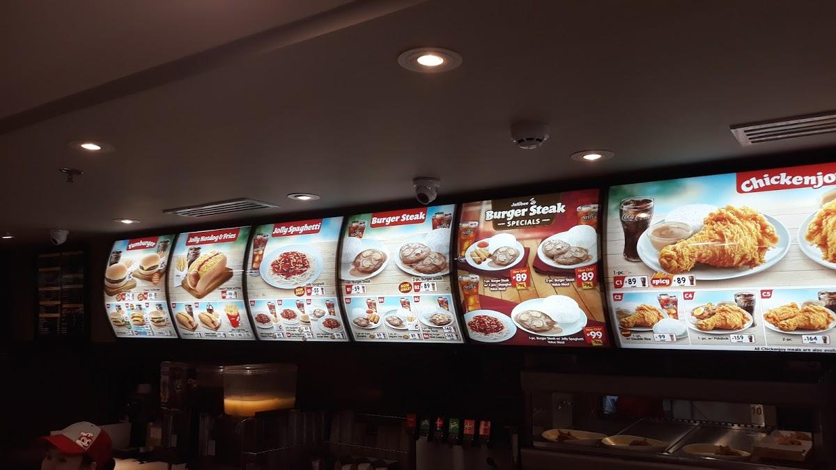 Menu at Jollibee restaurant, Tagbilaran City, Plaza Marcela Mall