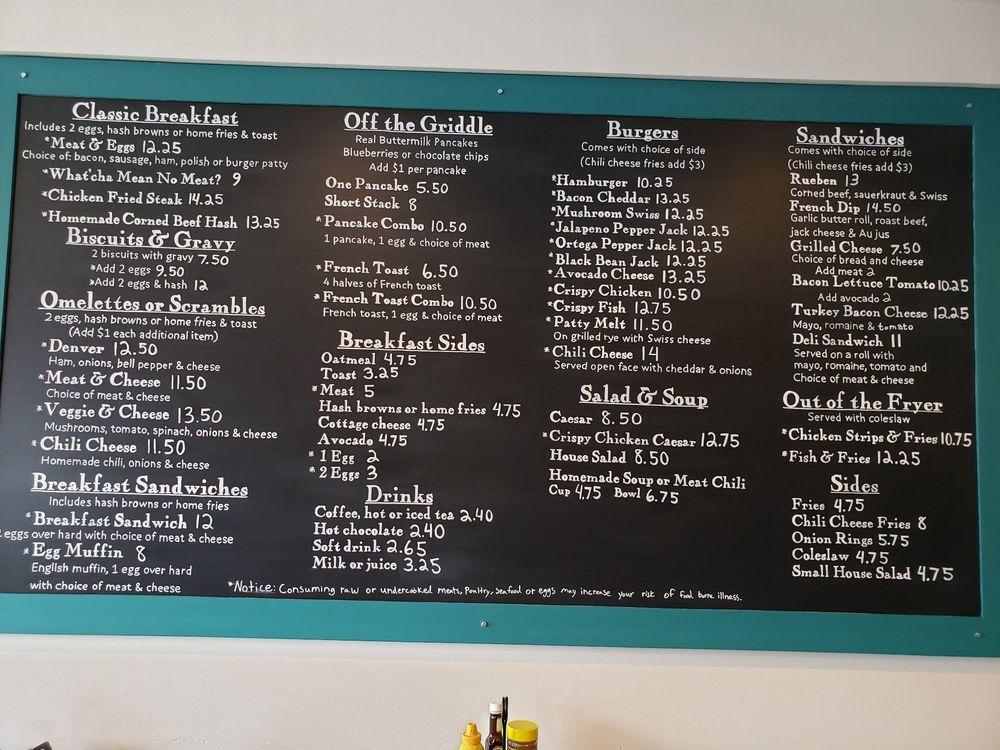 Menu at Al's Downtown Diner restaurant, Ferndale