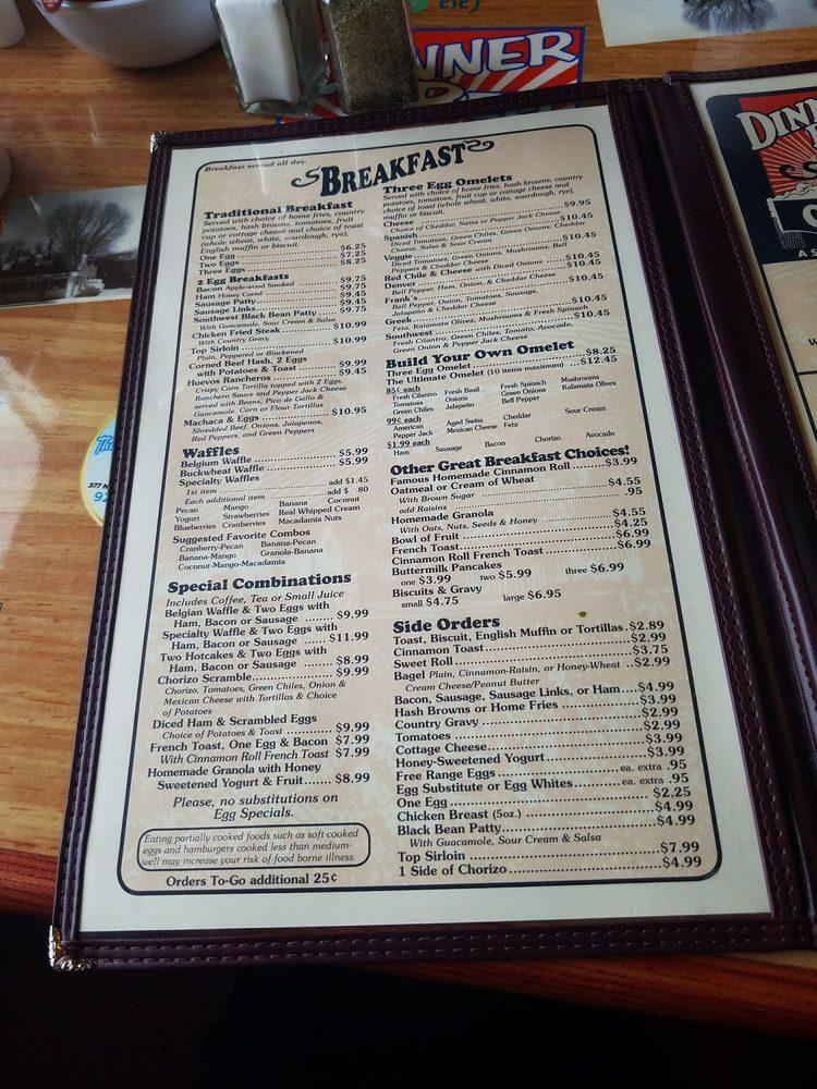 Menu at Dinner Bell Cafe, Prescott