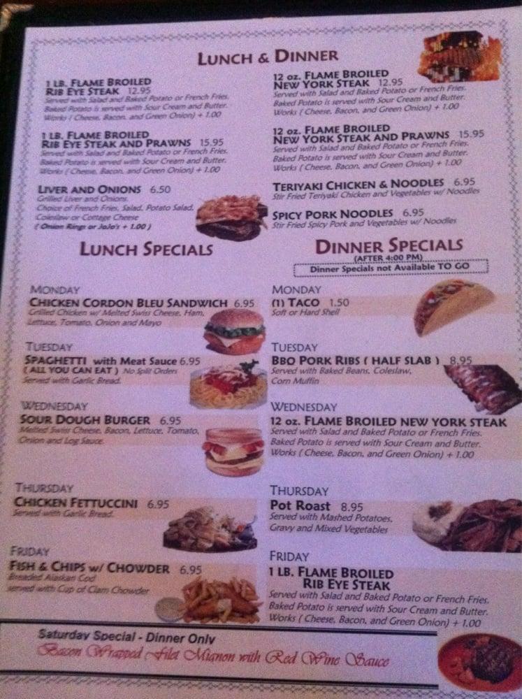 Menu at Log Cabin Bar & Grill, Lacey