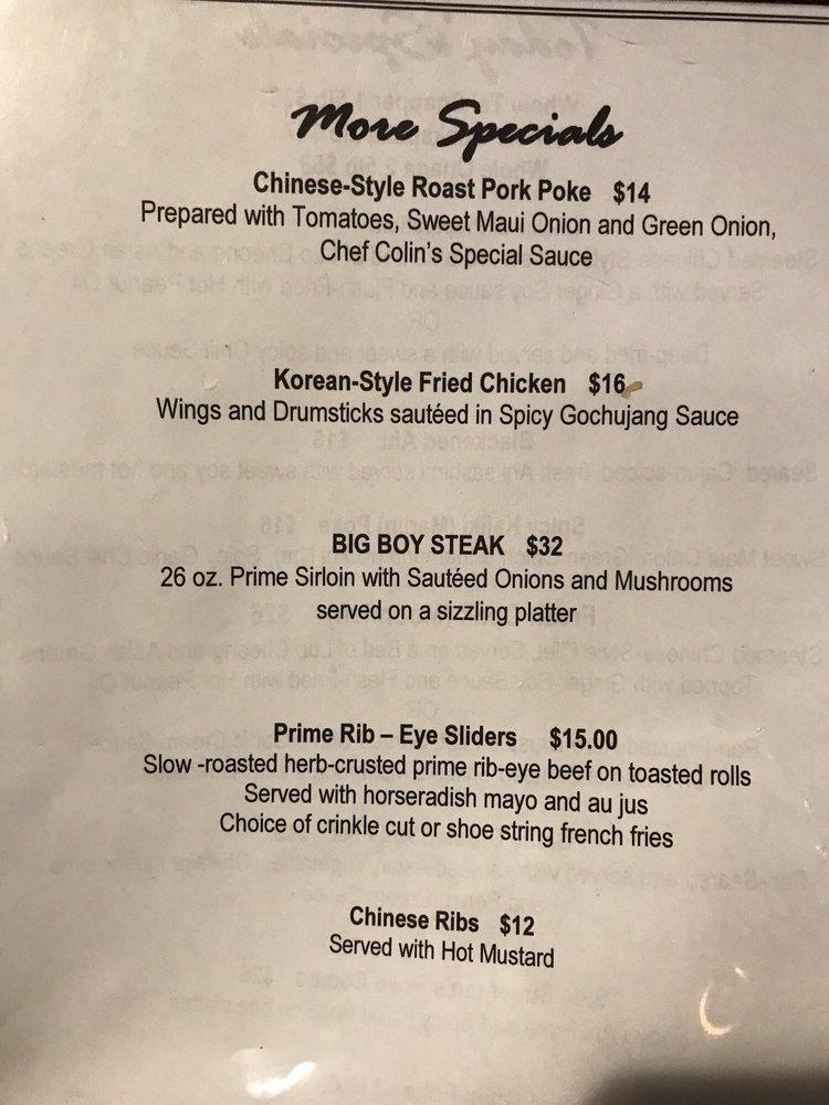 Menu at Side Street Inn On Da Strip pub & bar, Honolulu