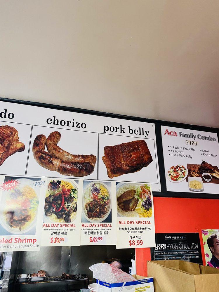 Menu at Aca Grill BBQ, Los Angeles, W 8th St