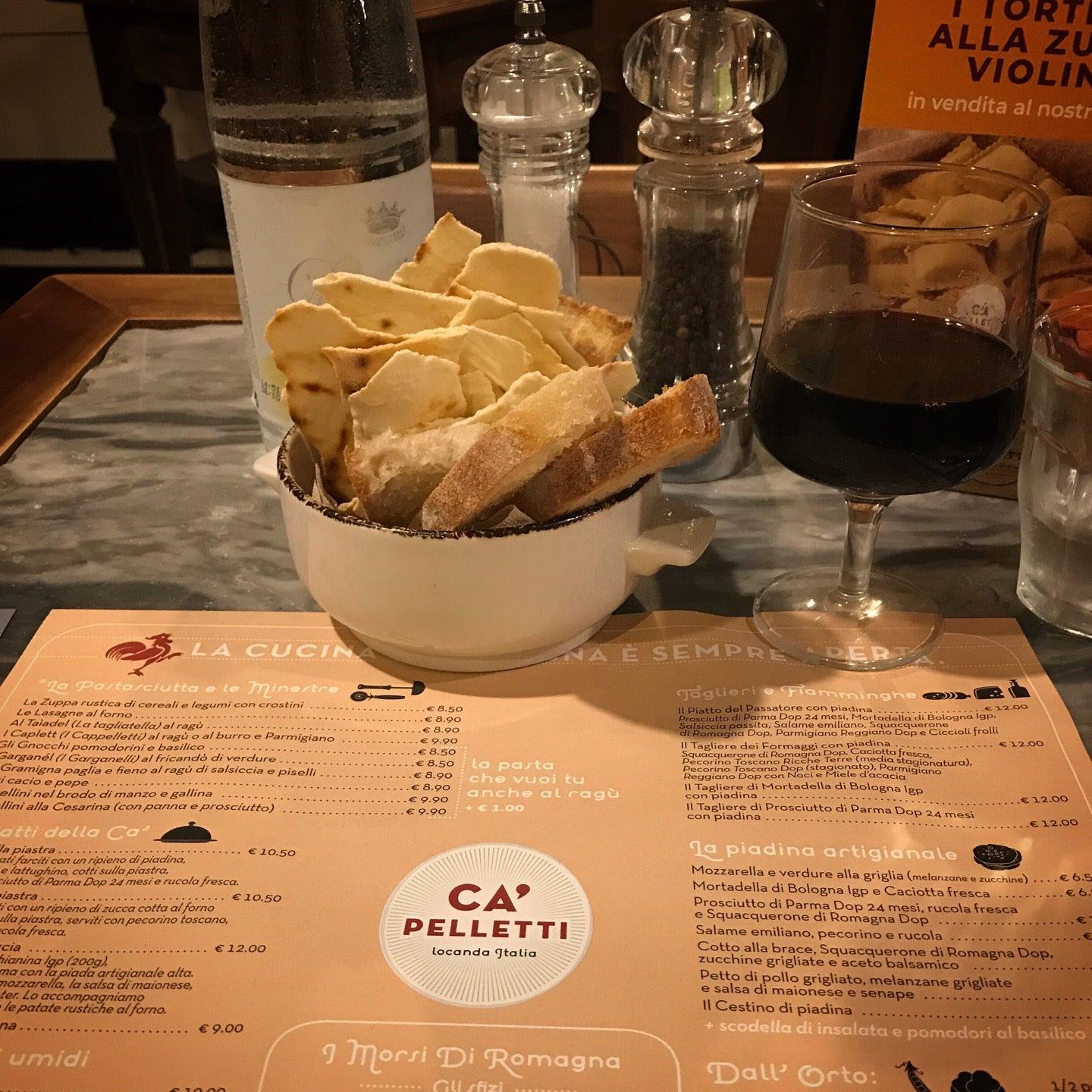 Menu da Ca' Pelletti ristorante, Bologna, Via Altabella 15 c/d