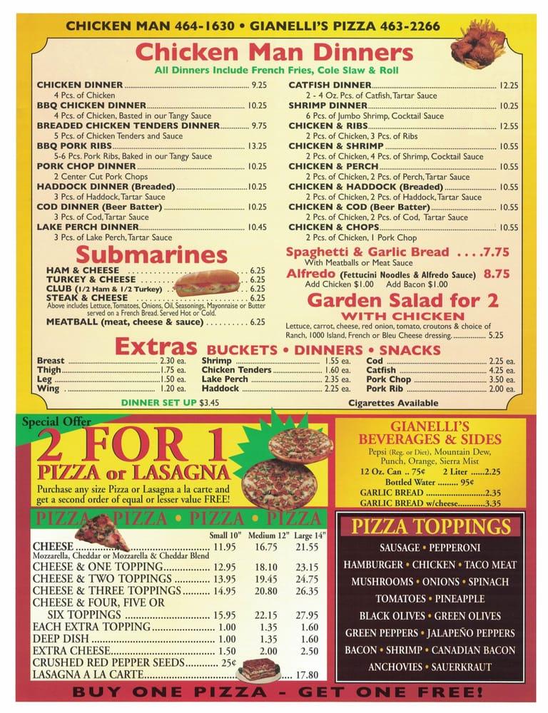 Menu at Chicken Man BBQ, Milwaukee