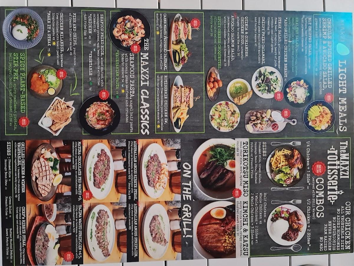 Menu at Maxzi The Good Food Shop restaurant, Dubai