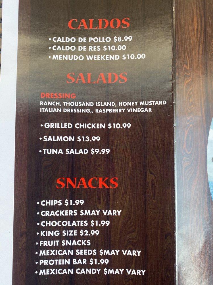 Menu at The Hall Coffee House, Los Angeles